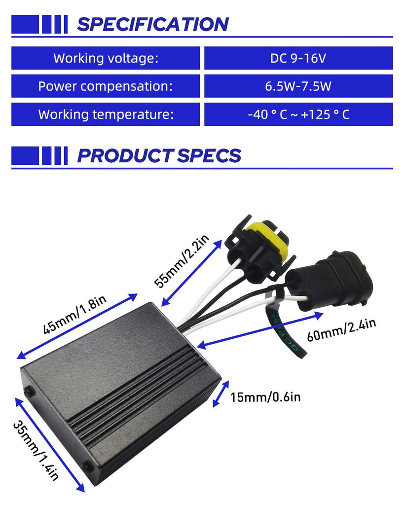 H8 H9 H11 Canbus Decoder For LED Headlights | AUTOONE