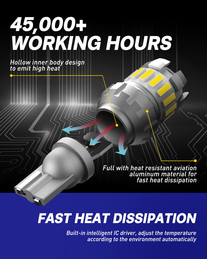 921 912 LED Reverse Light Bulb 6500K White 2 PCS – AUTOONE